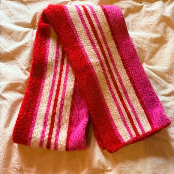 kate spade | Accessories | Kate Spade Pink And Red Knit Scarf | Poshmark